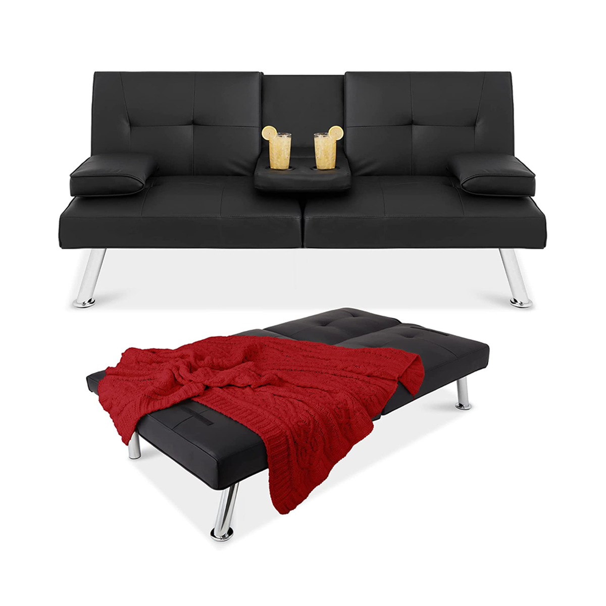 Sofá cama Reclinable Minimalista Jena Negro – vanligmx